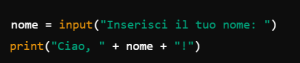 Python: Come Ricevere Dati Input dall'Utente | Scuola Moscati